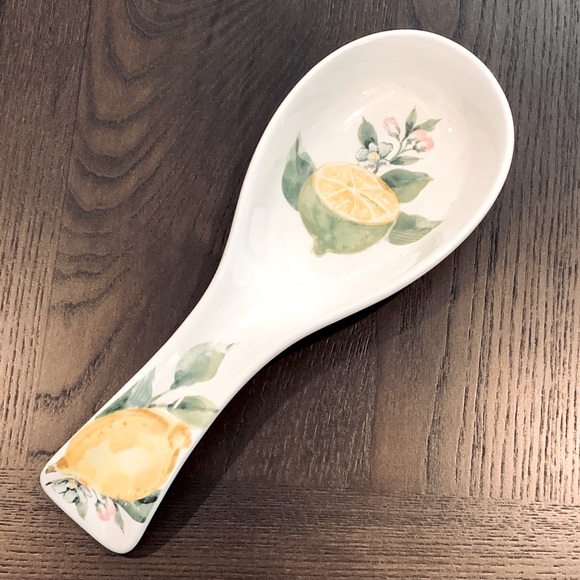 Maxcera | Dining | Maxcera Lemon Spoon Rest I Holder Spring Ceramic ...